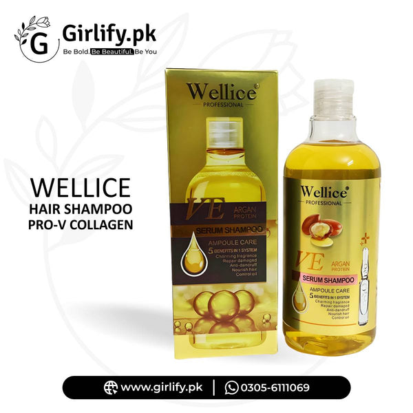 Wellice Argan Protein Serum Shampoo – Repair & Nourish Hair – Girlify Pakistan